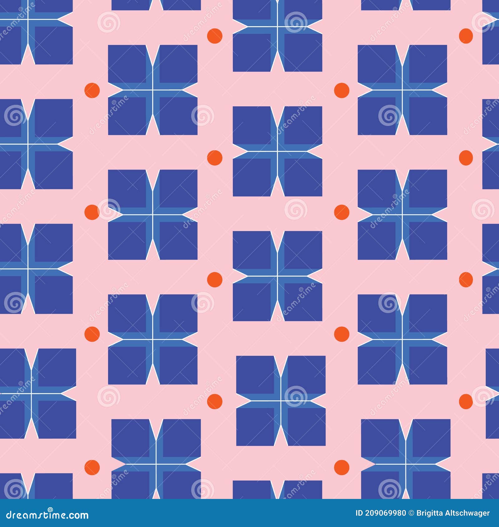 Vector 3D Square and Dot Repeating Pattern. Perfect for Wallpaper ...