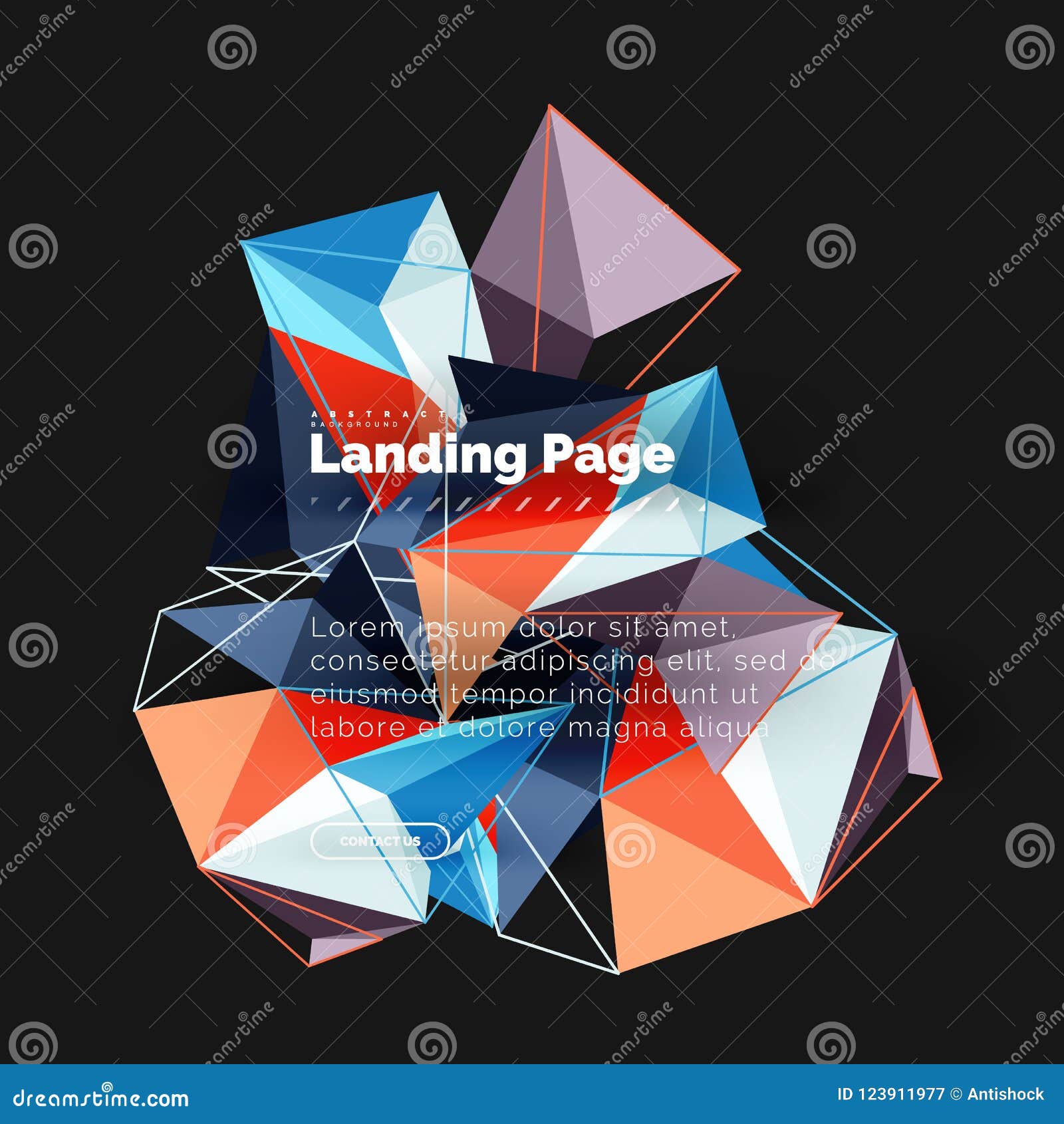 Vector 3d Triangle Abstract Background Stock Vector - Illustration of ...