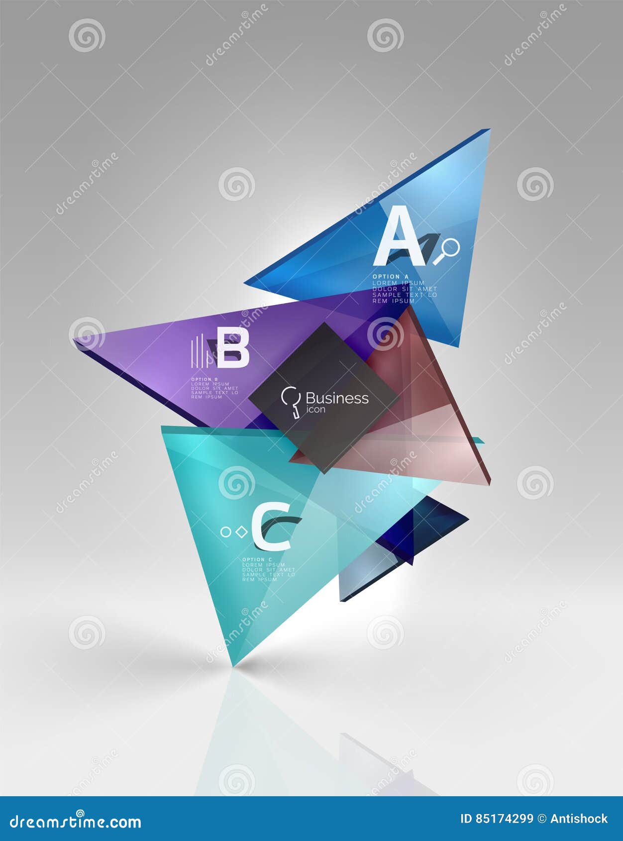 Vector 3d Triangle Abstract Background Stock Vector Illustration Of