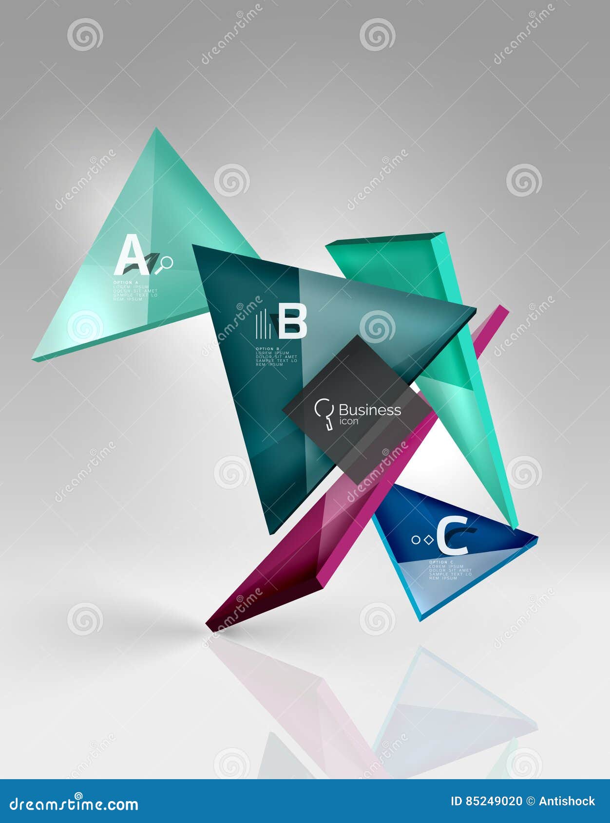 Vector 3d Triangle Abstract Background Stock Vector - Illustration of ...