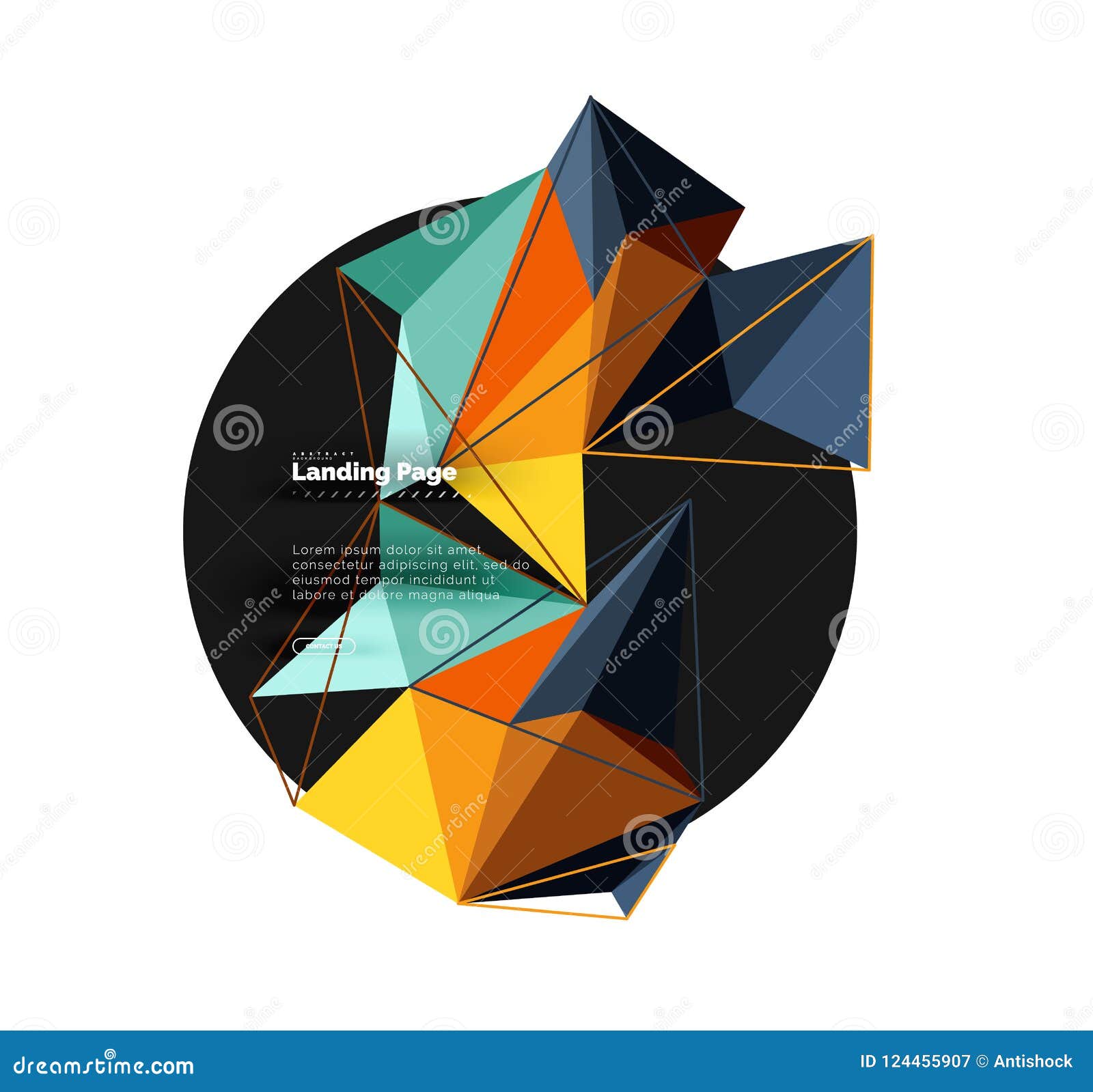 Vector 3d Triangle Abstract Background, Polygonal Geometric Design ...