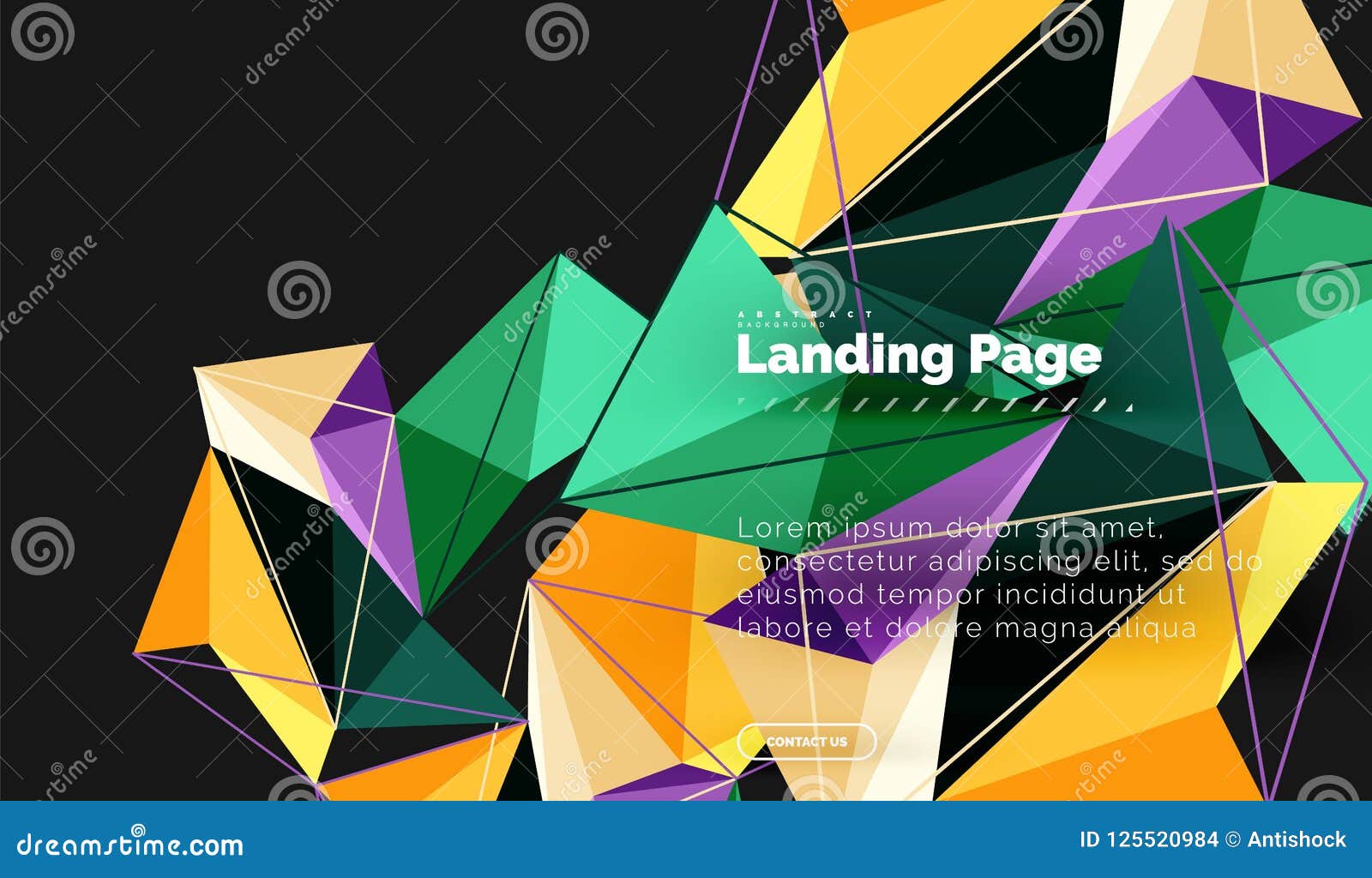 Vector 3d Triangle Abstract Background, Polygonal Geometric Design ...