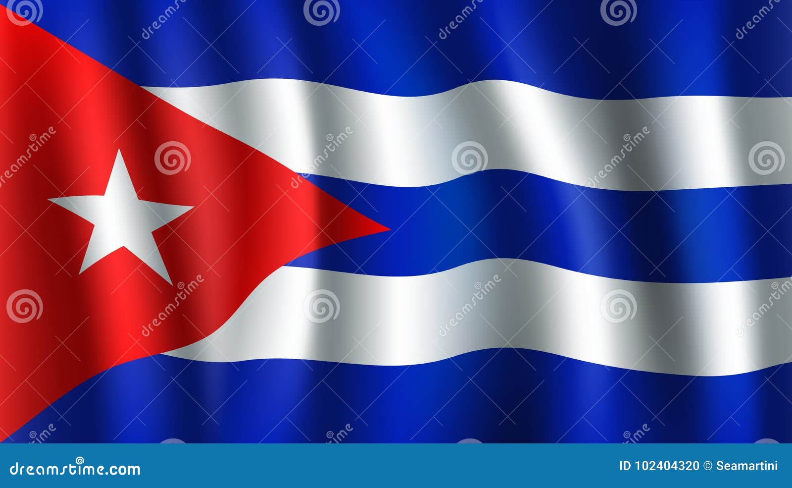 Vector 3D Vlag Van Cuba Cubaans Nationaal Symbool Vector Illustratie ...