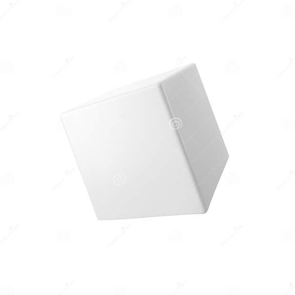 Vector 3d White Cube. Realistic 3d Object Stock Vector - Illustration ...