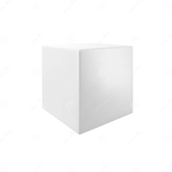 Vector 3d White Cube. Realistic 3d Object Stock Vector - Illustration ...