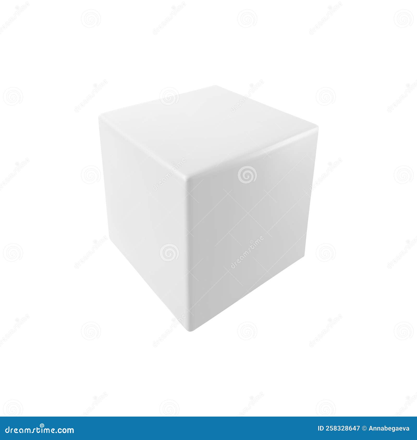 Vector 3d White Cube. Realistic 3d Object Stock Vector - Illustration ...