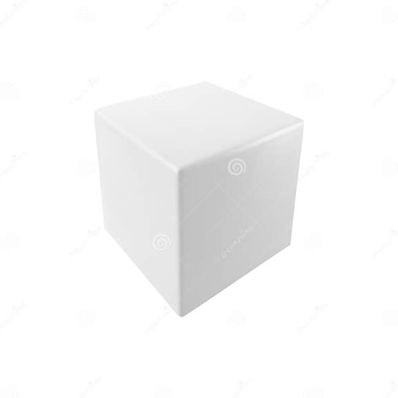 Vector 3d White Cube. Realistic 3d Object Stock Vector - Illustration ...