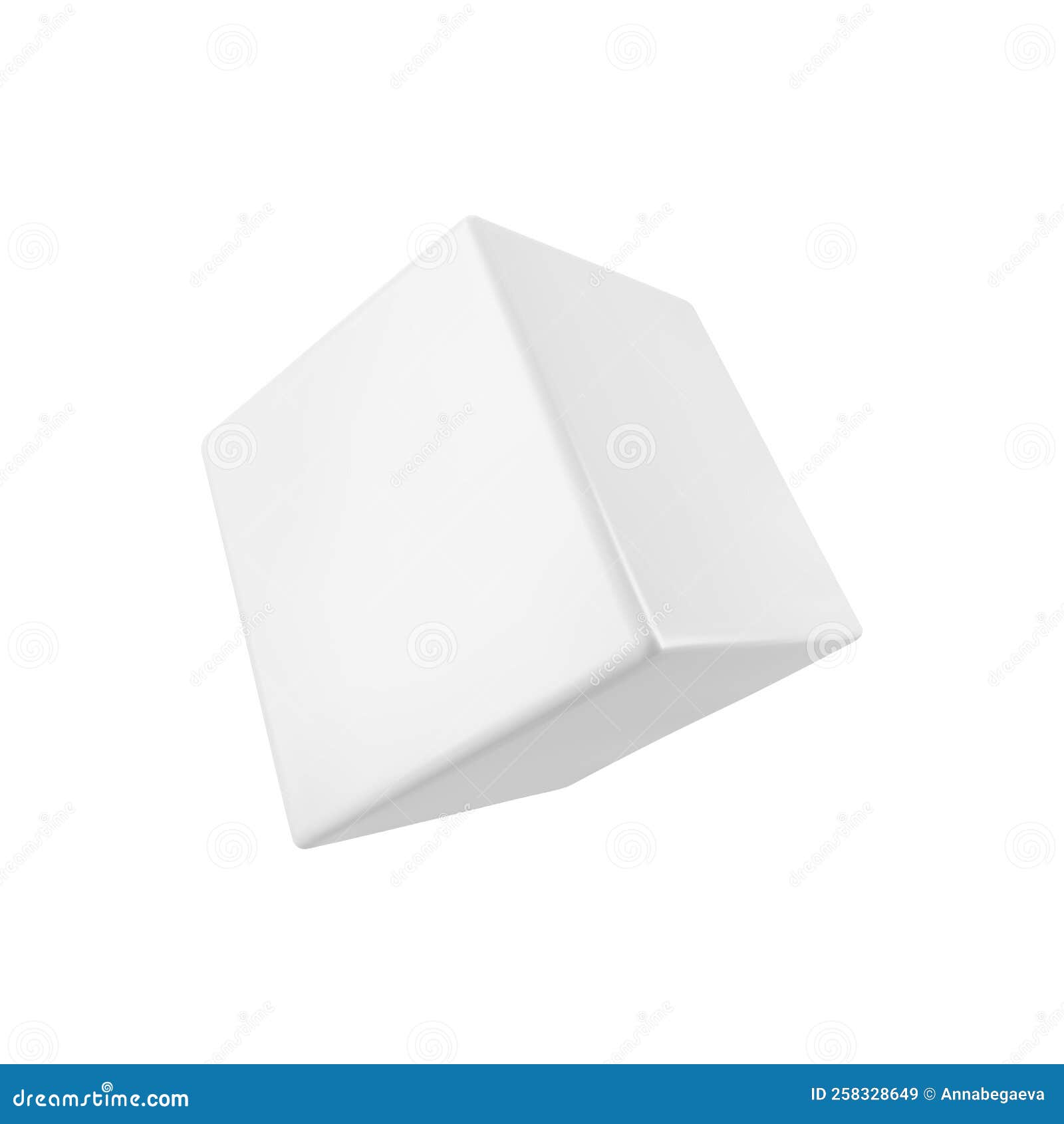 Vector 3d White Cube. Realistic 3d Object Stock Vector - Illustration ...