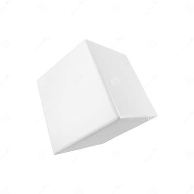 Vector 3d White Cube. Realistic 3d Object Stock Vector - Illustration ...