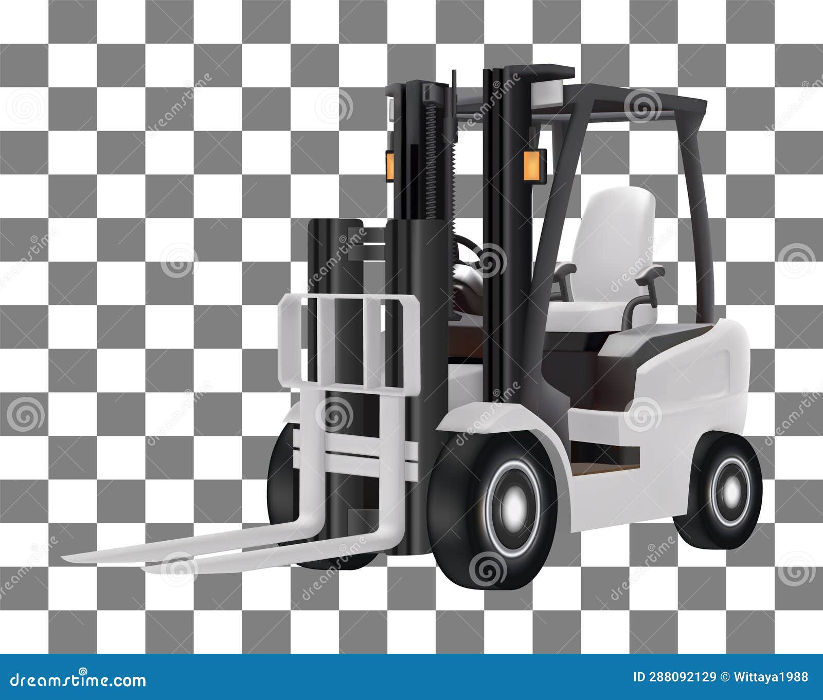 White Forklift - Studio Shot Stock Photo | CartoonDealer.com #78581556
