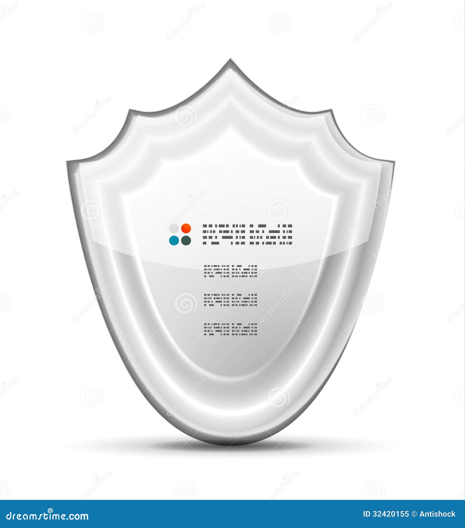 Vector 3d White Protection Concept Stock Illustration - Illustration of ...