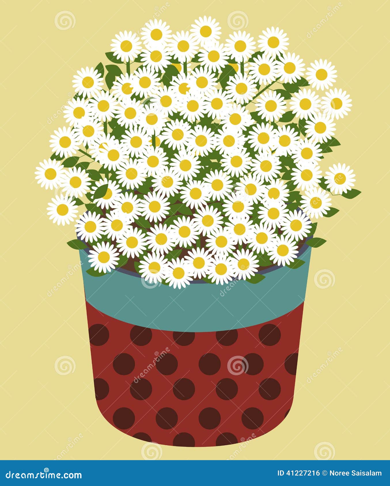 Vector of Daisy Flower stock vector. Illustration of abstract - 41227216