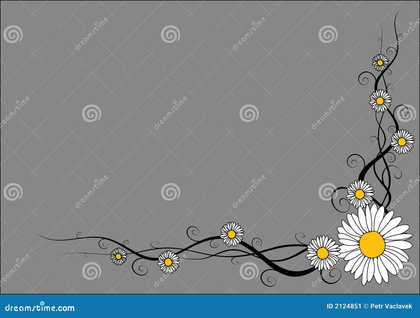 Vector daisy frame stock vector. Illustration of greeting - 2124851