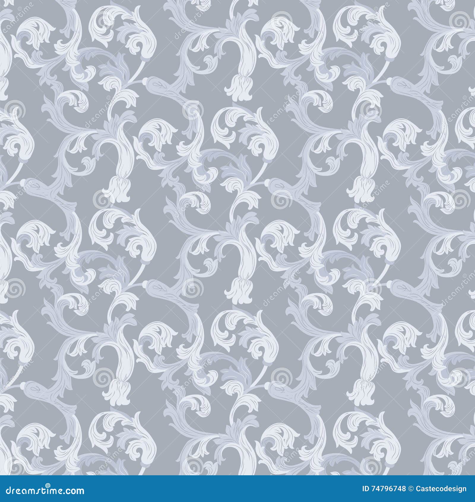 Vector Damask Baroque Pattern Stock Vector - Illustration of classic ...
