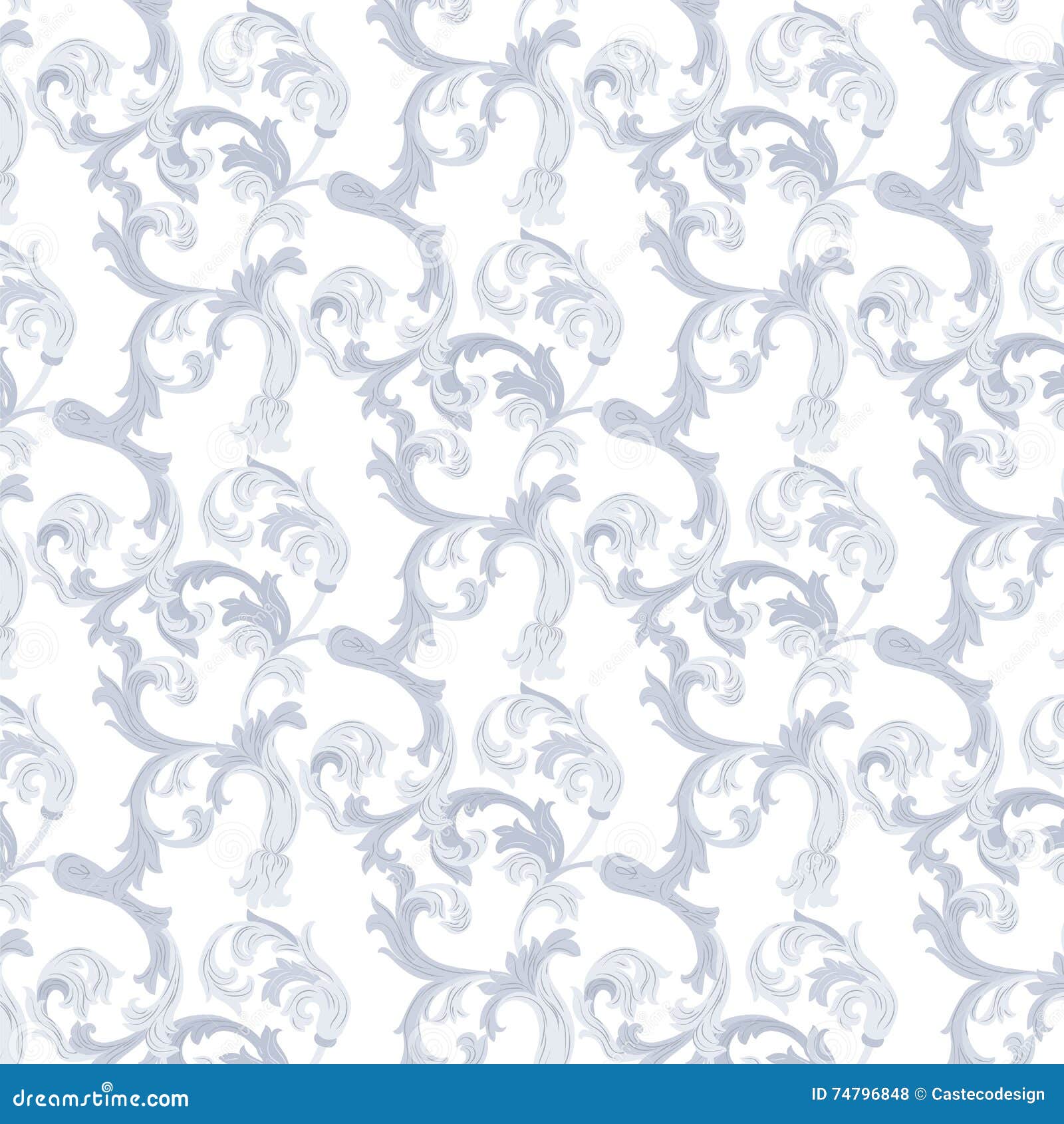 Vector Damask Baroque Pattern Stock Vector - Illustration of ornament ...