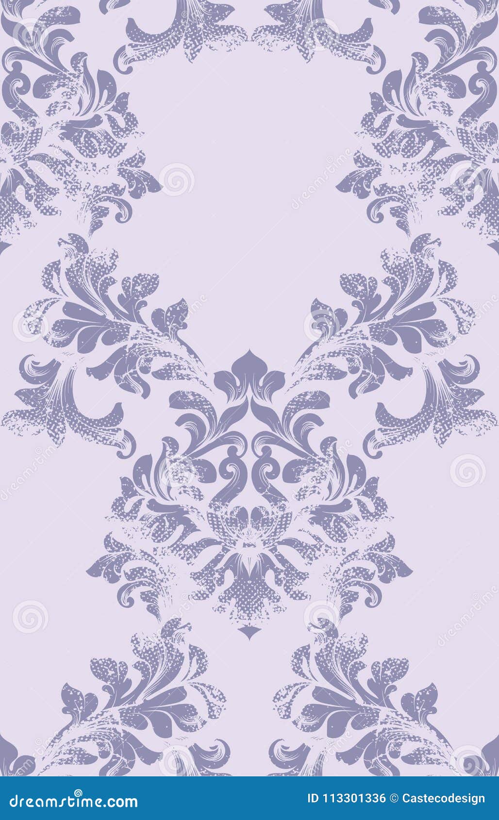 Vector Damask Pattern Element. Classic Luxury Ornament on Grunge ...
