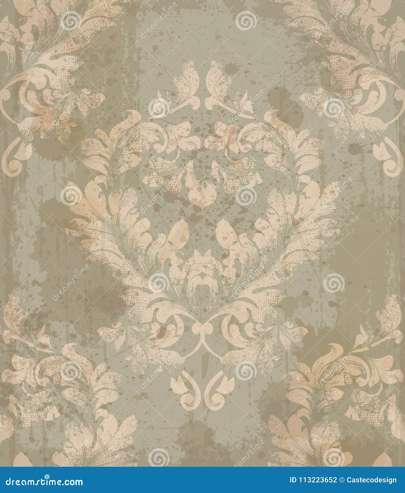 Vector Damask Pattern Element. Classical Luxury Old Fashioned Ornament ...