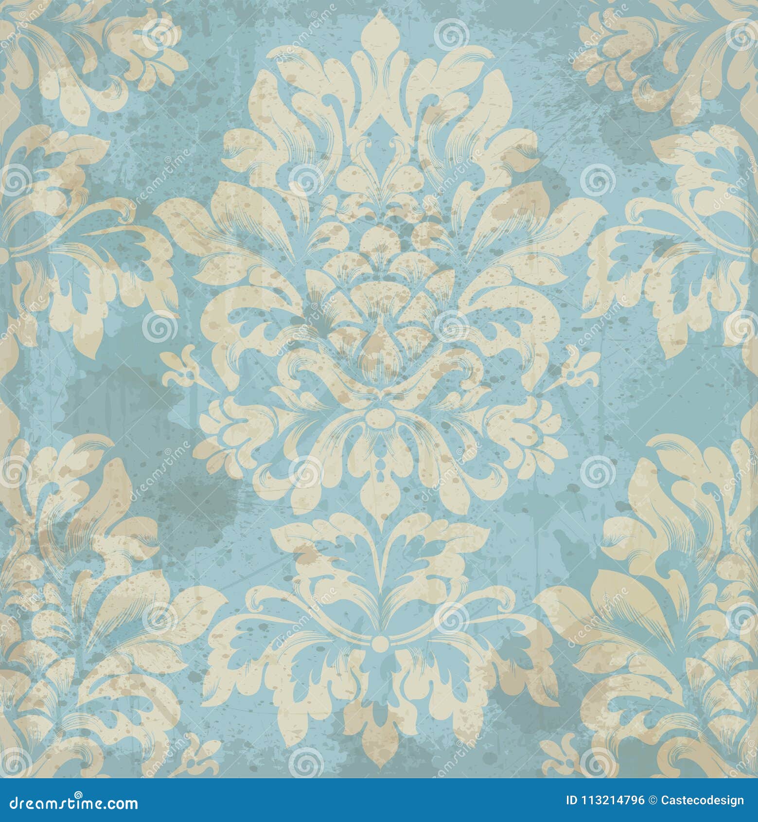 Vector Damask Pattern Element. Classical Luxury Old Fashioned Ornament ...