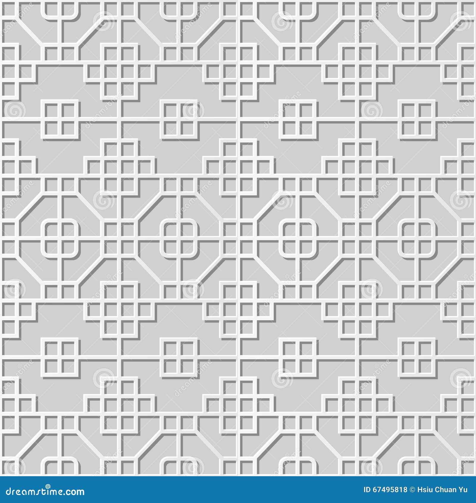 Vector Damask Seamless 3D Paper Art Pattern Background 358 Octagon ...