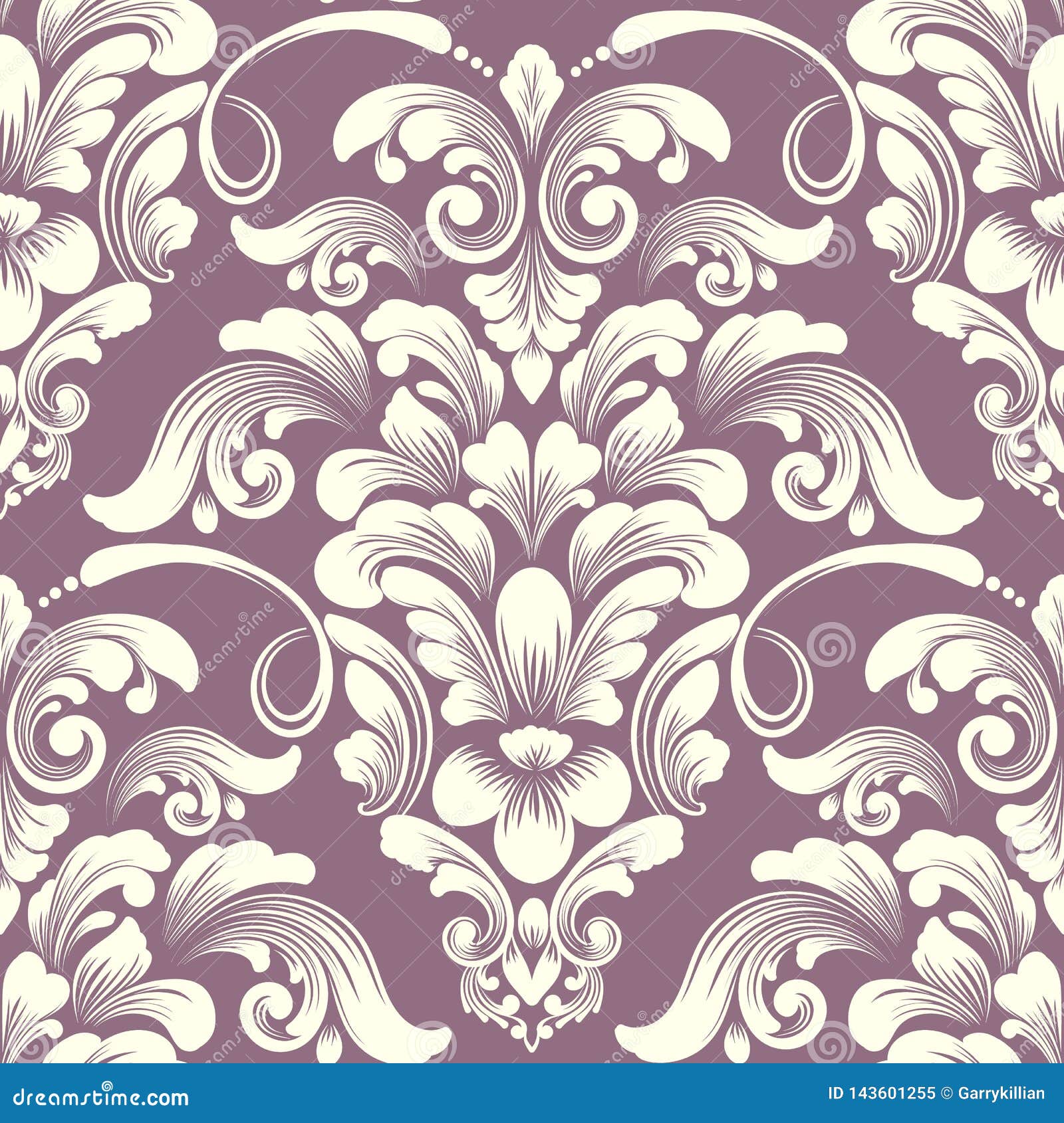 Vector Damask Seamless Pattern Element. Classical Luxury Old Fashioned ...