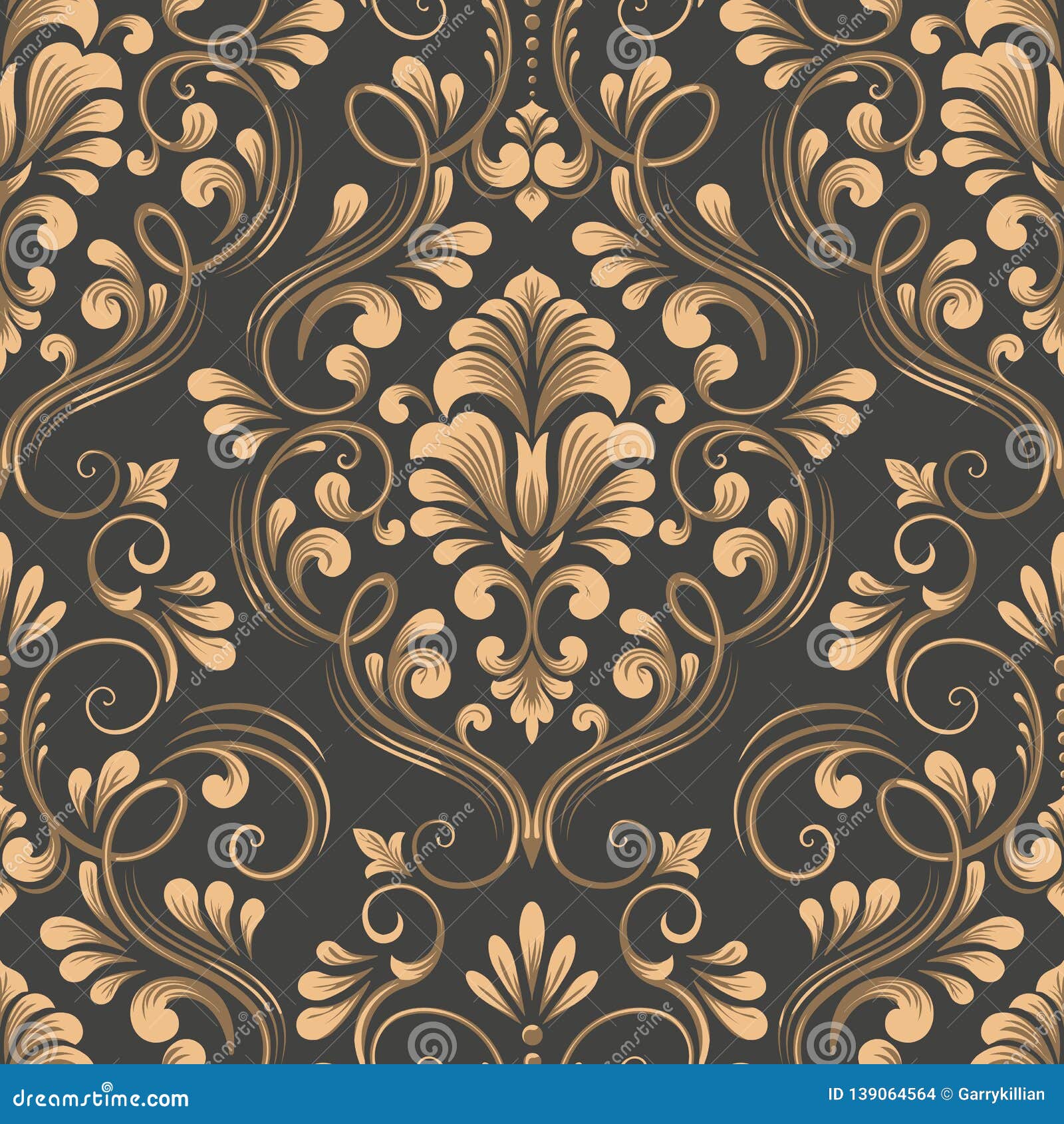 Vector Damask Seamless Pattern Element. Elegant Luxury Texture for ...