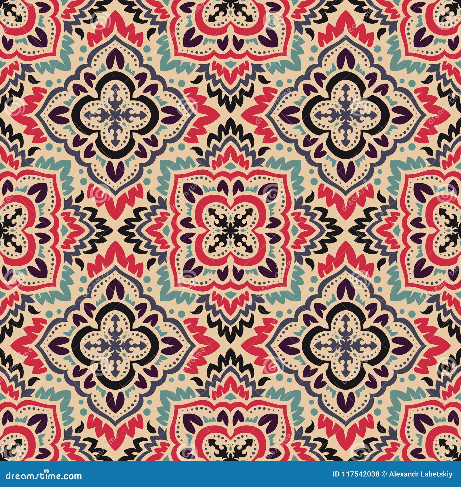 Vector Damask Seamless Pattern Stock Vector Illustration Of Pattern