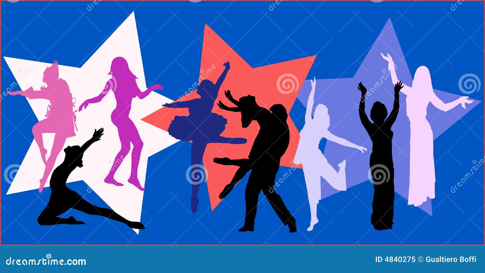 Vector dancer background stock vector. Illustration of dance - 4840275