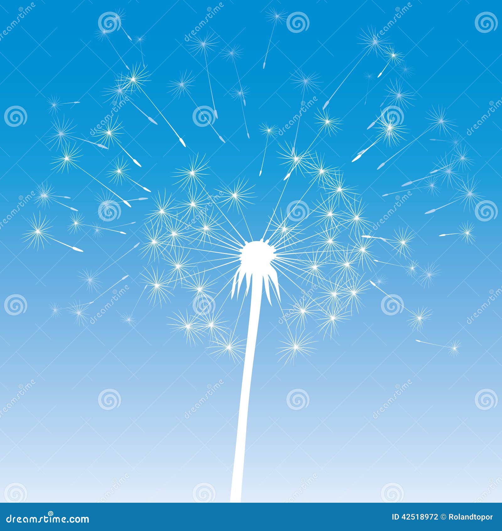 Vector dandelion icon stock illustration. Illustration of idea - 42518972