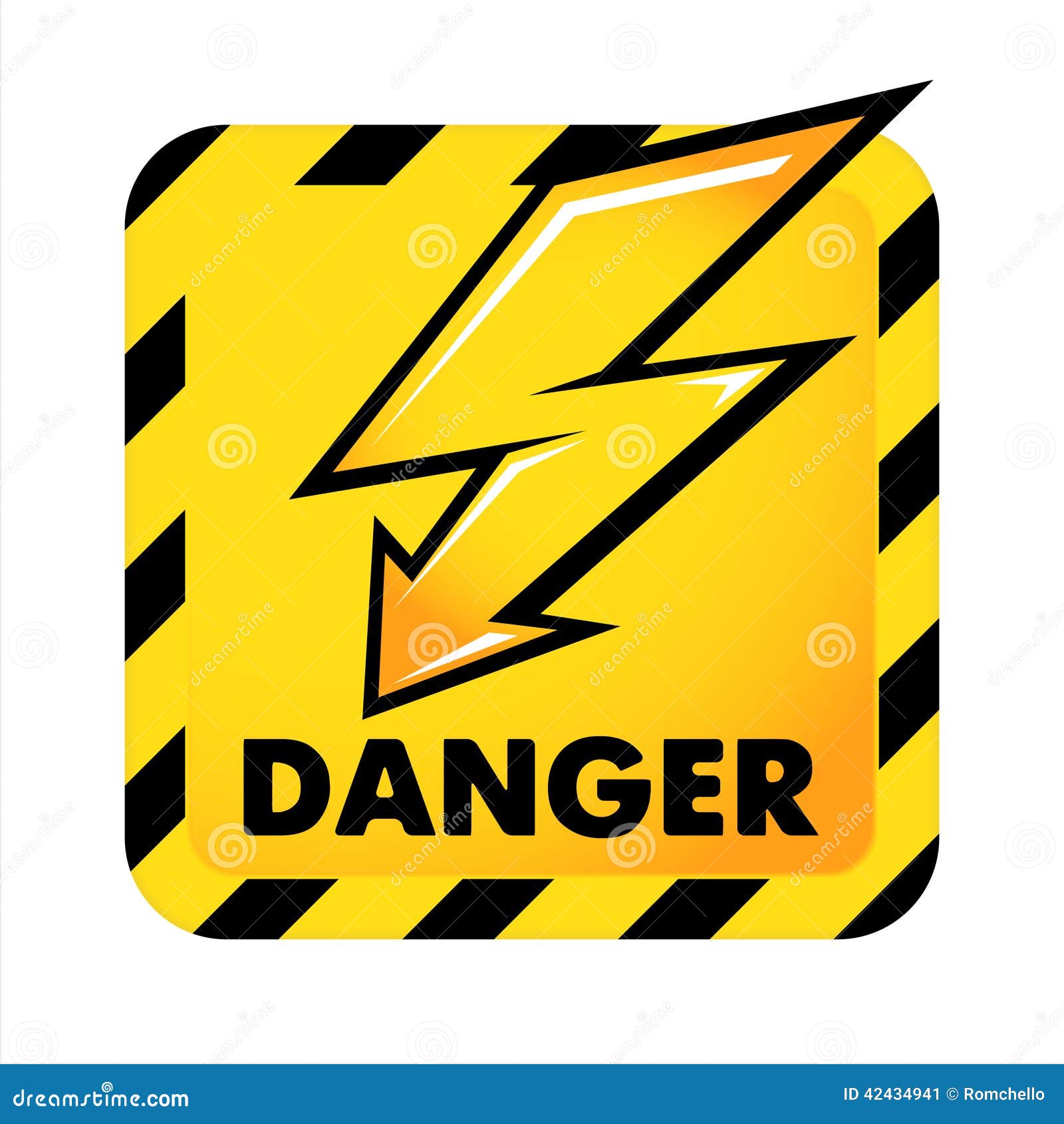 Vector danger button stock illustration. Illustration of beware - 42434941