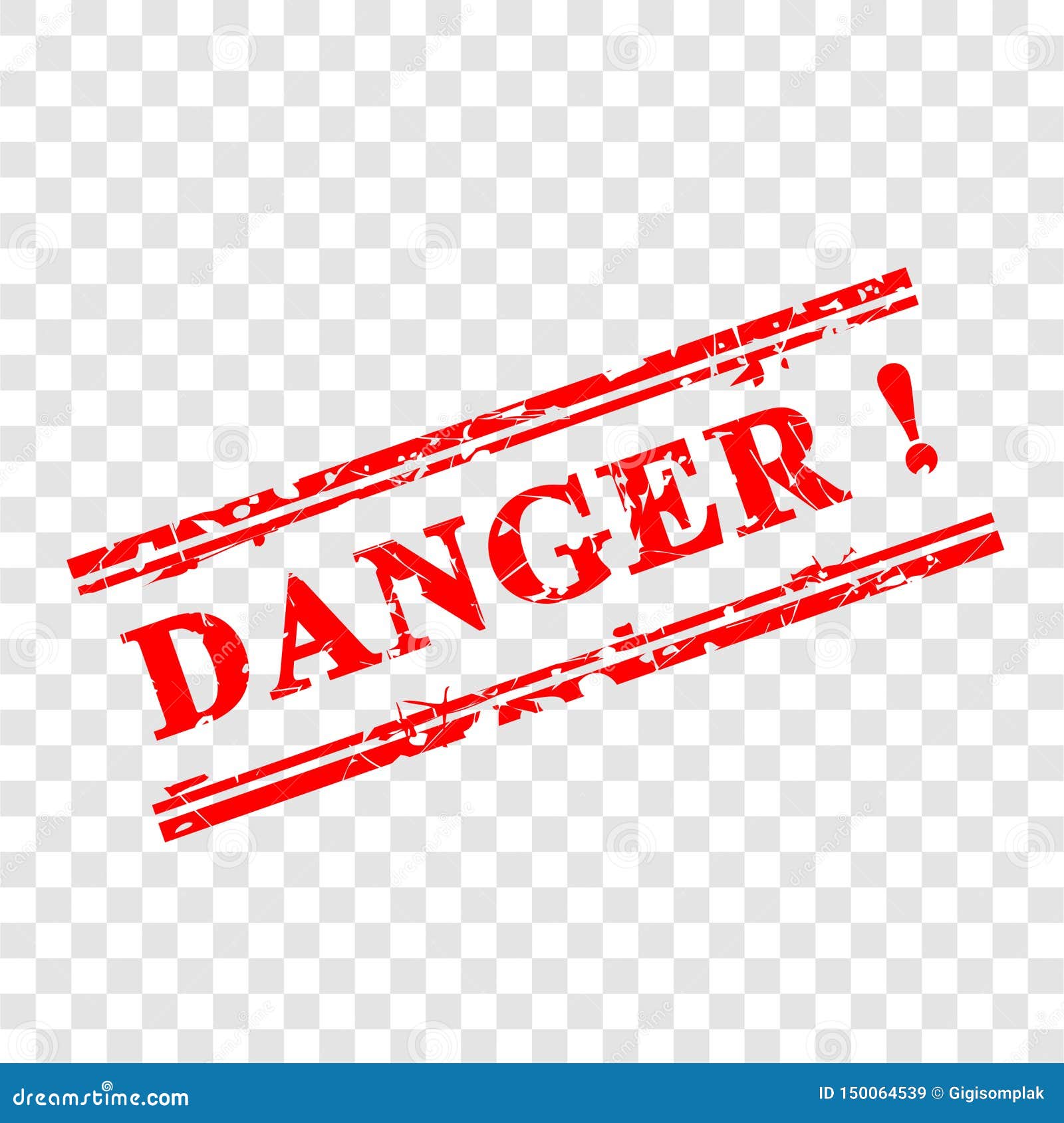 Vector Danger, Grunge Red Rubber Stamp, at Transparent Effect ...