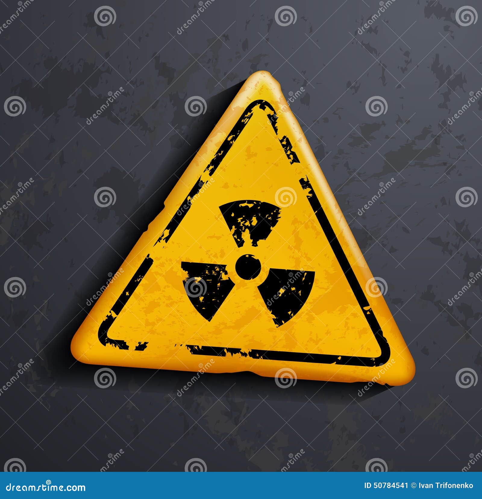 Vector Danger Sign of Radioactivity Stock Vector - Illustration of dirt ...