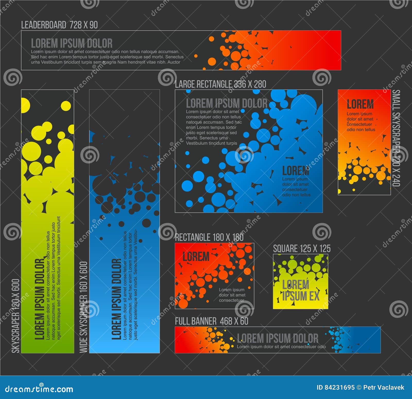 Vector Dark Banner Templatescircle Background Stock Vector ...