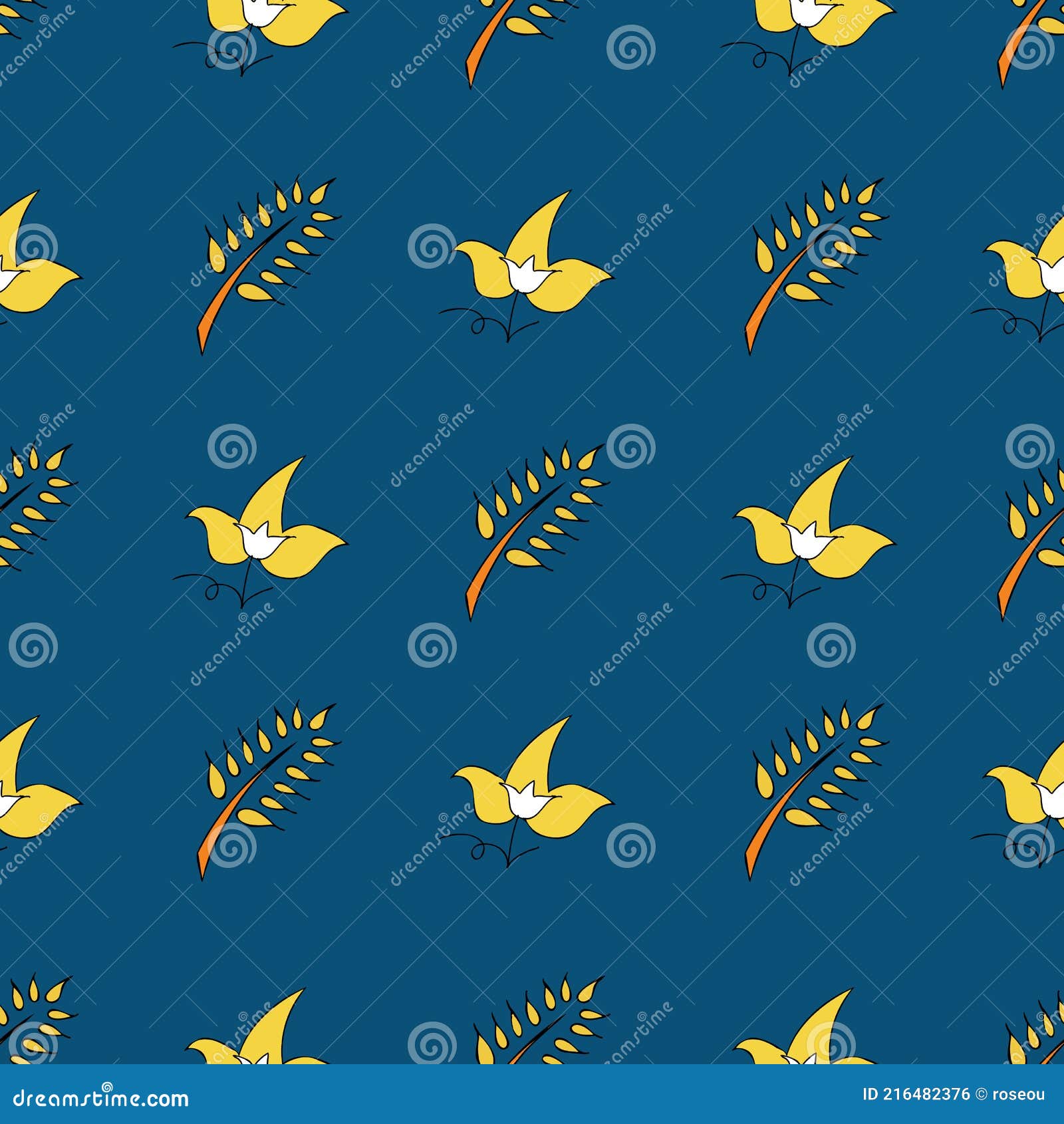 Vector Dark Blue Background Brittany Celtic, Breton Trational Folklore ...