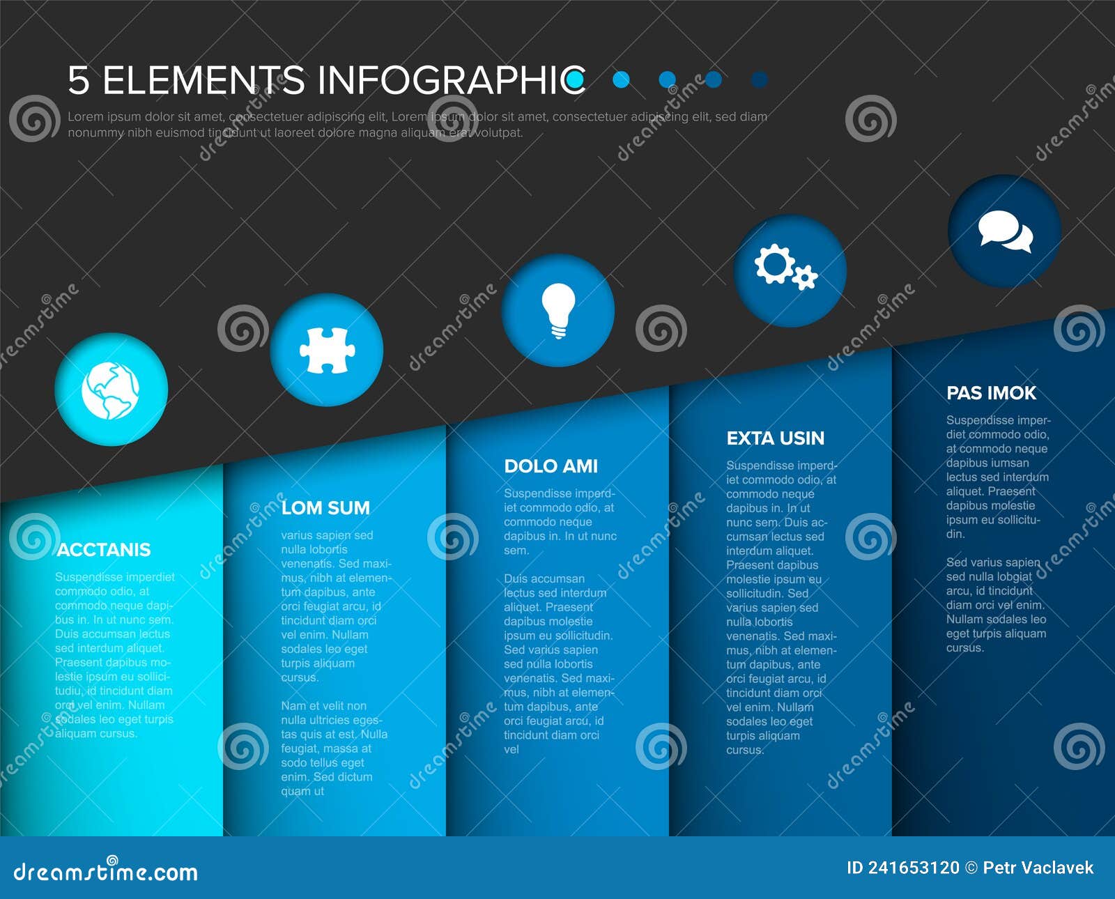 Vector Dark Blue Multipurpose Infographic Steps Timeline Template Stock ...