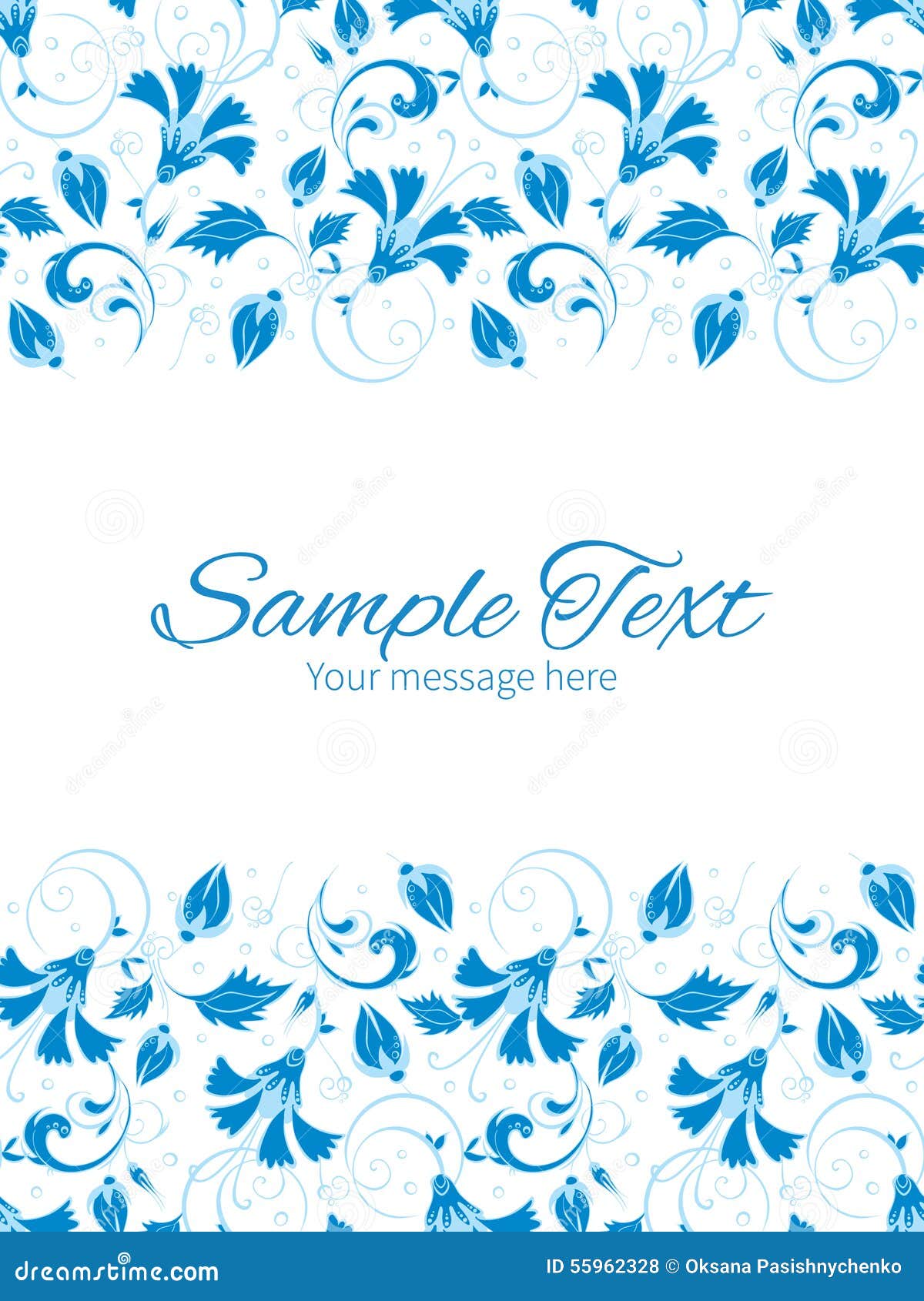 Vector Dark Blue Turkish Floral Vertical Double Stock Vector ...