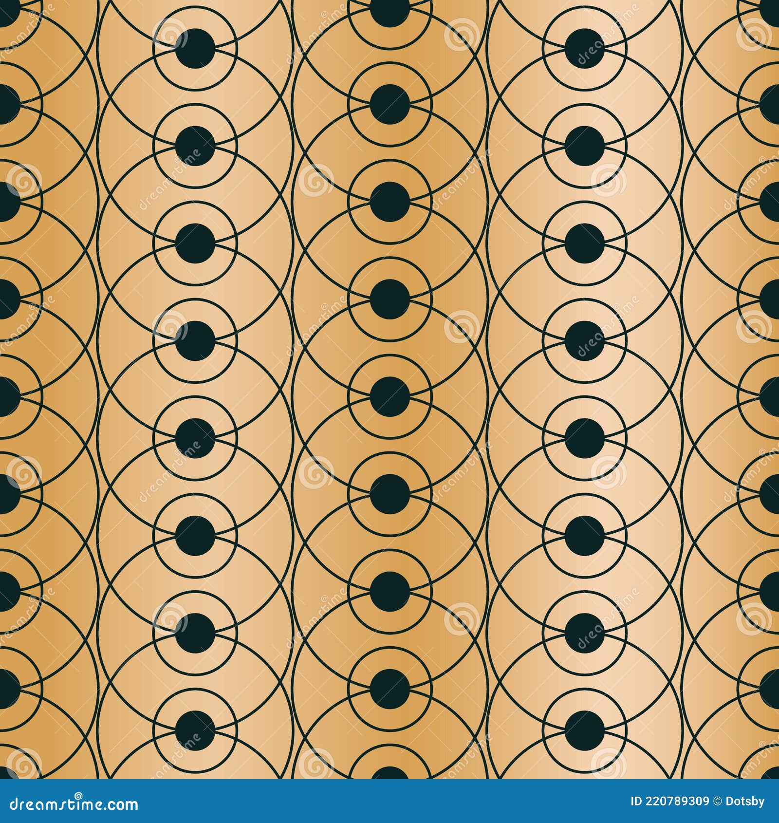 Vector Dark Chains Mesh Golden Seamless Pattern Stock Vector ...