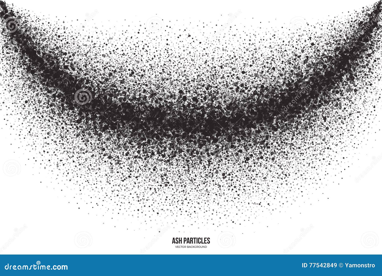 Vector Dark Gray Ash Particles on White Background Stock Vector ...