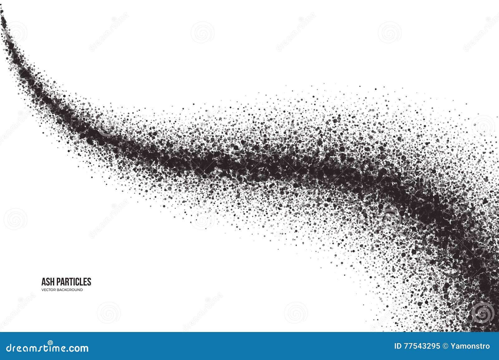 Vector Dark Gray Ash Particles on White Background Stock Vector ...