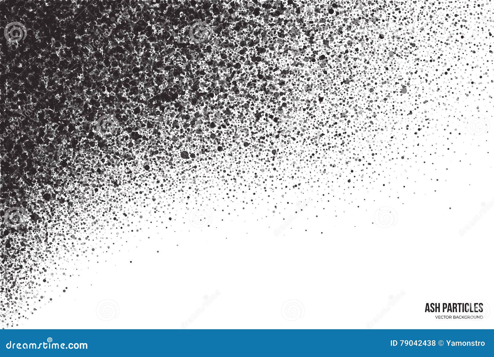 Vector Dark Gray Ash Particles on White Background Stock Vector ...