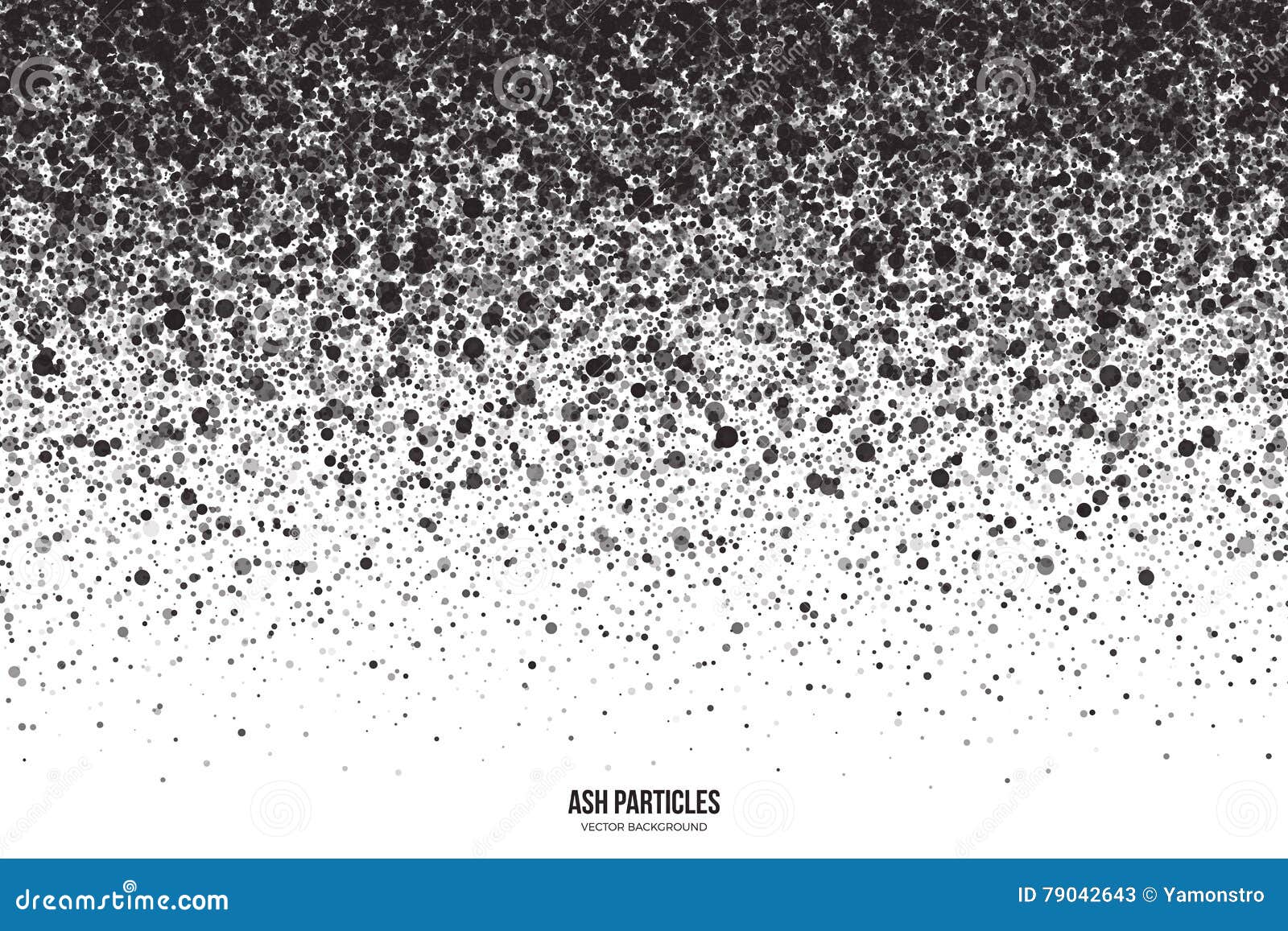 Vector Dark Gray Ash Particles on White Background Stock Vector ...