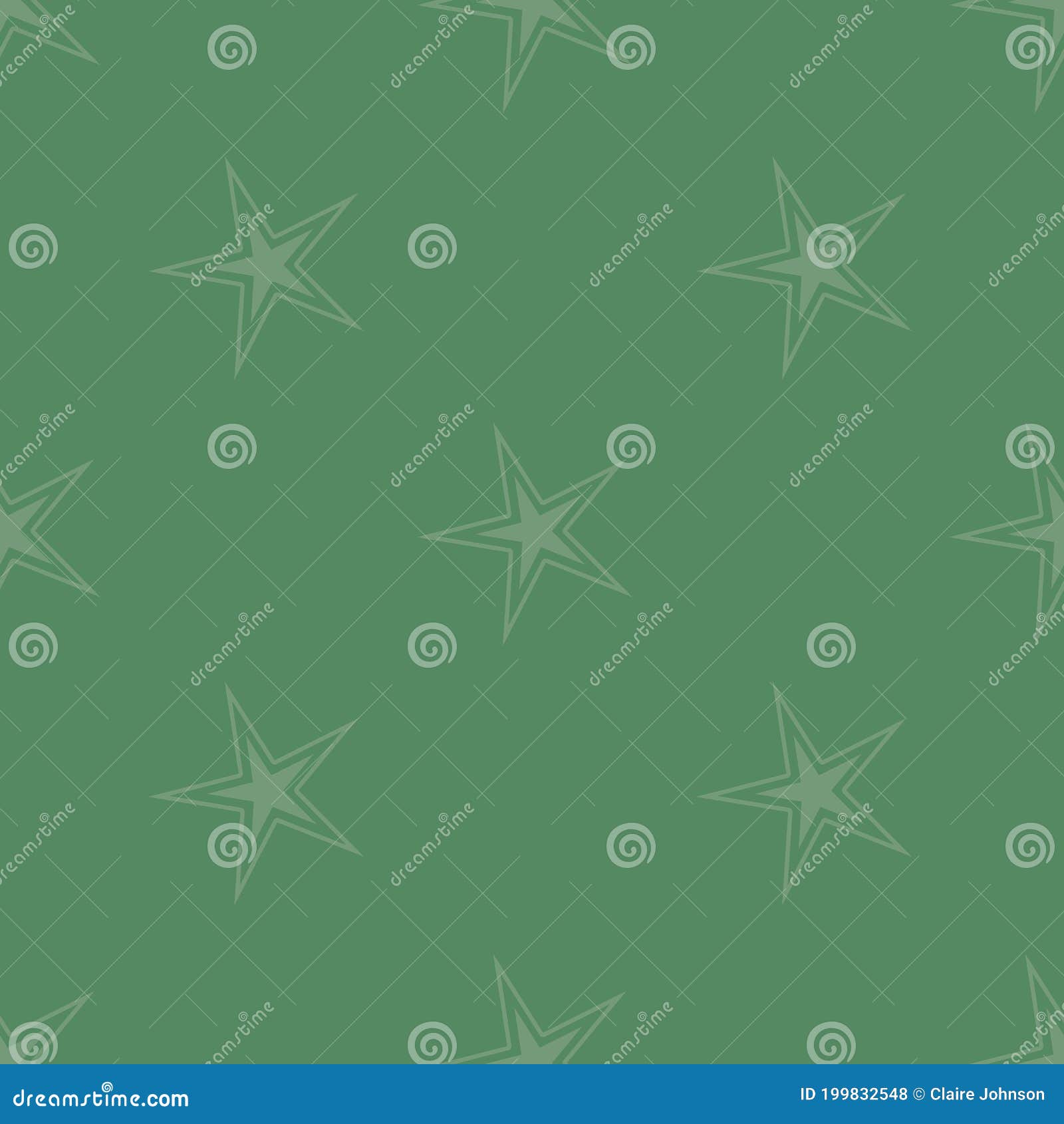 Vector Dark Green Christmas Star Seamless Background Stock Illustration ...