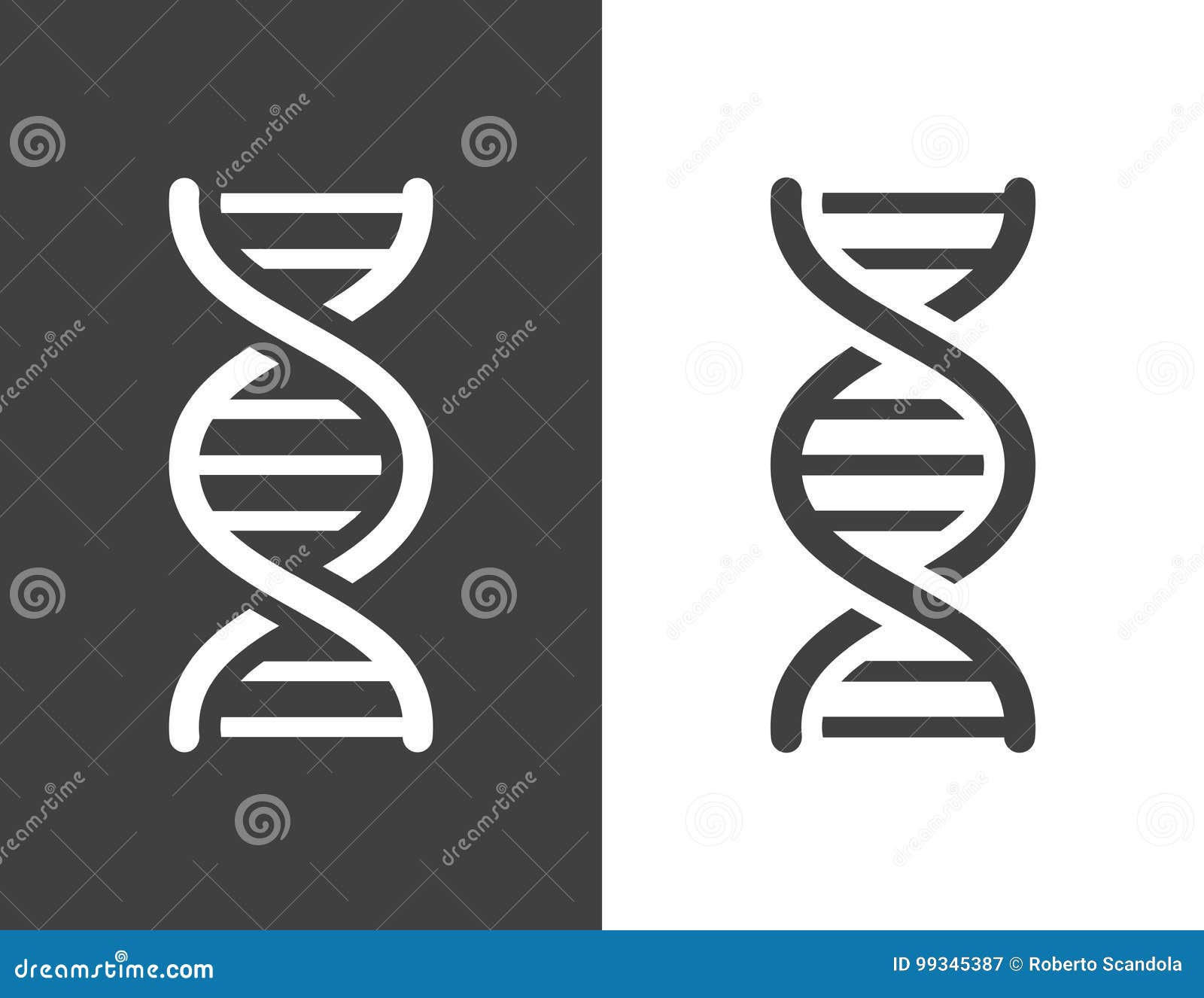 Vector Dark Grey Dna Helix Icon Stock Vector - Illustration of curve ...