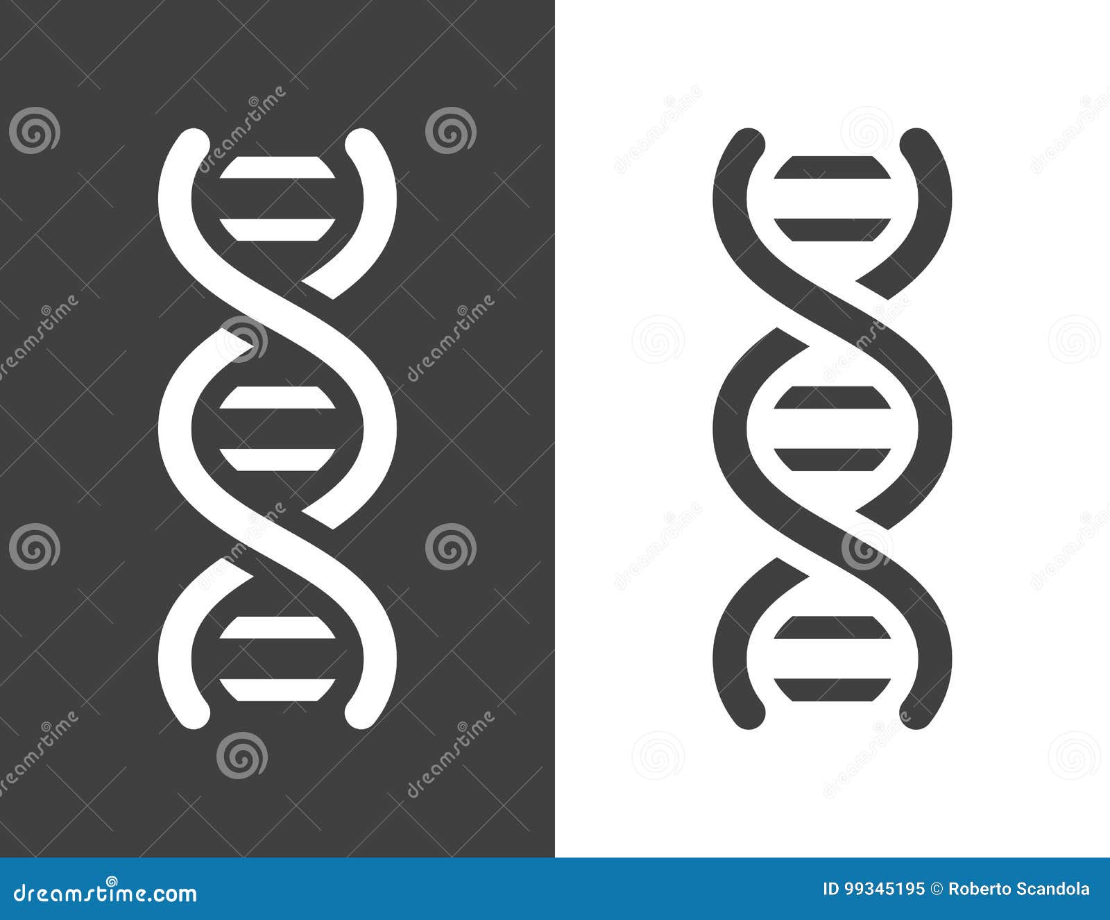 Vector Dark Grey Dna Helix Icon Stock Vector - Illustration of healthy ...