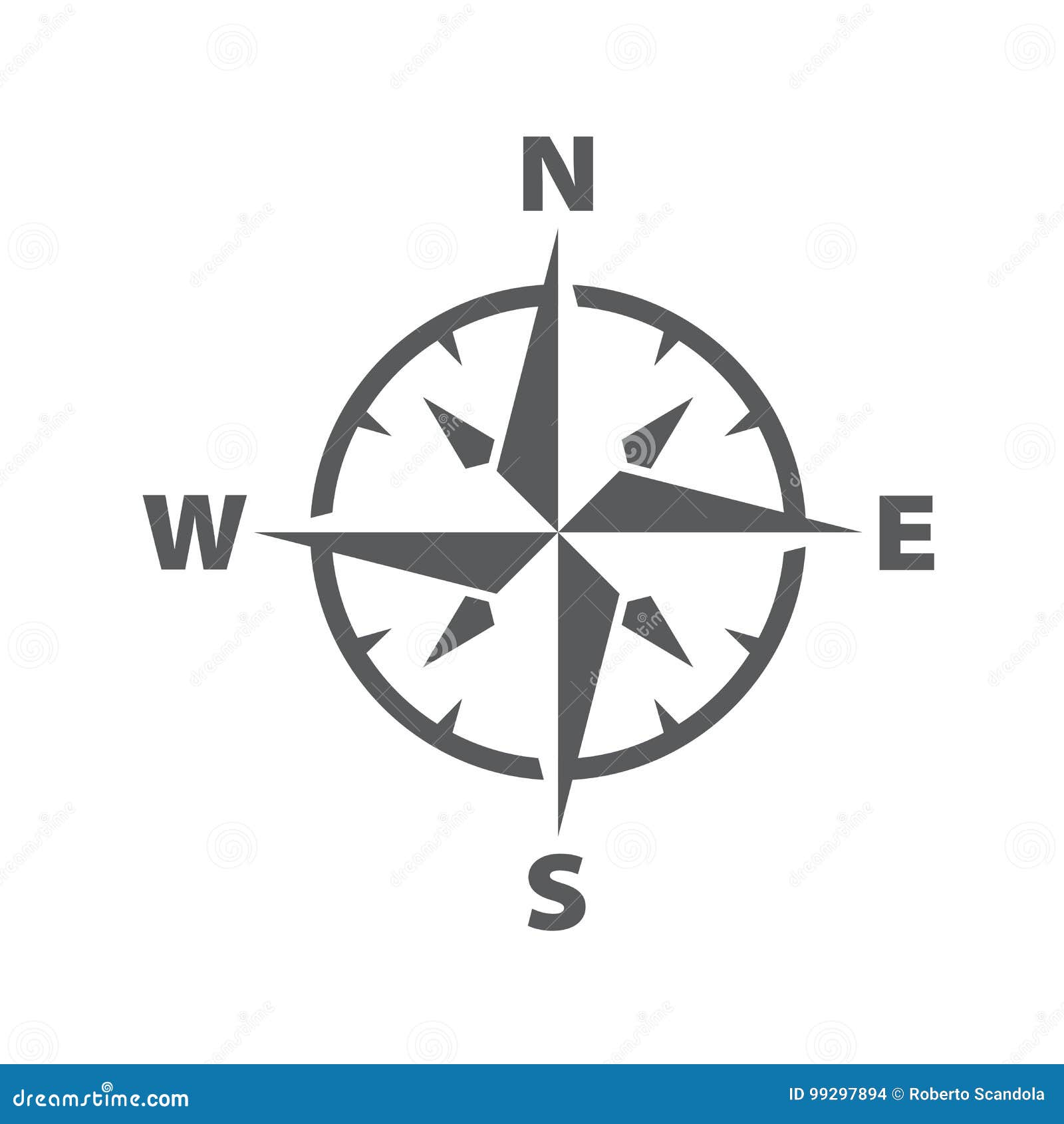 Vector Windrose Diagram With Blank Template. | CartoonDealer.com #75204155