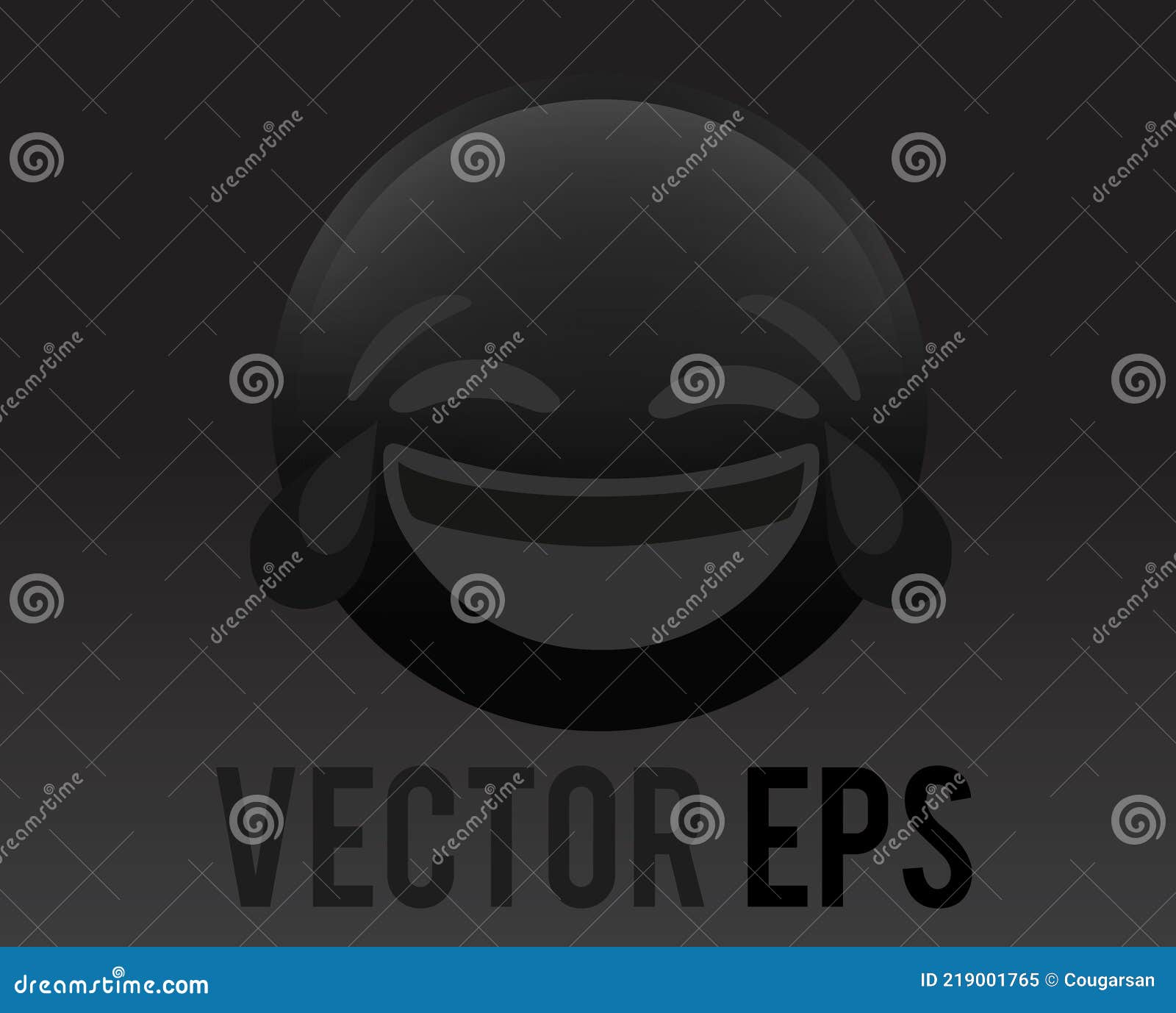 Vector Dark Greyscale Face Lol Laugh and Blue Crying Tear Icon Stock ...