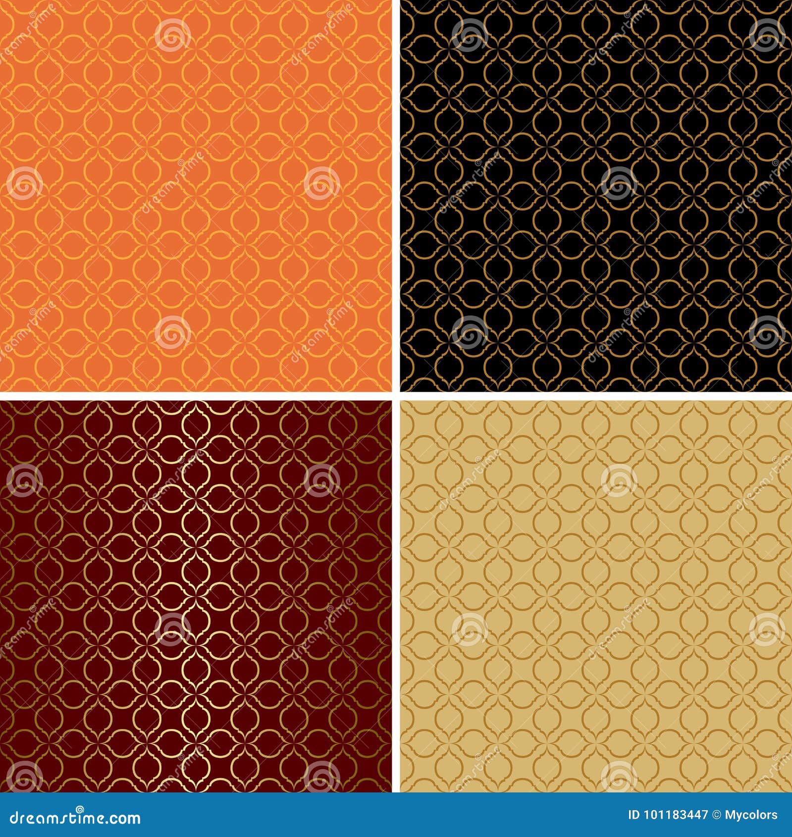 Vector Dark and Light Seamless Patterns - Set Stock Vector ...