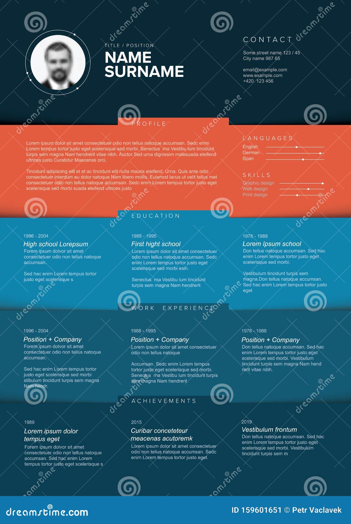 Minimalist Teal Resume Cv Template Stock Vector - Illustration of ... Minimalist Teal Resume Cv Template Stock Vector - Illustration of ...