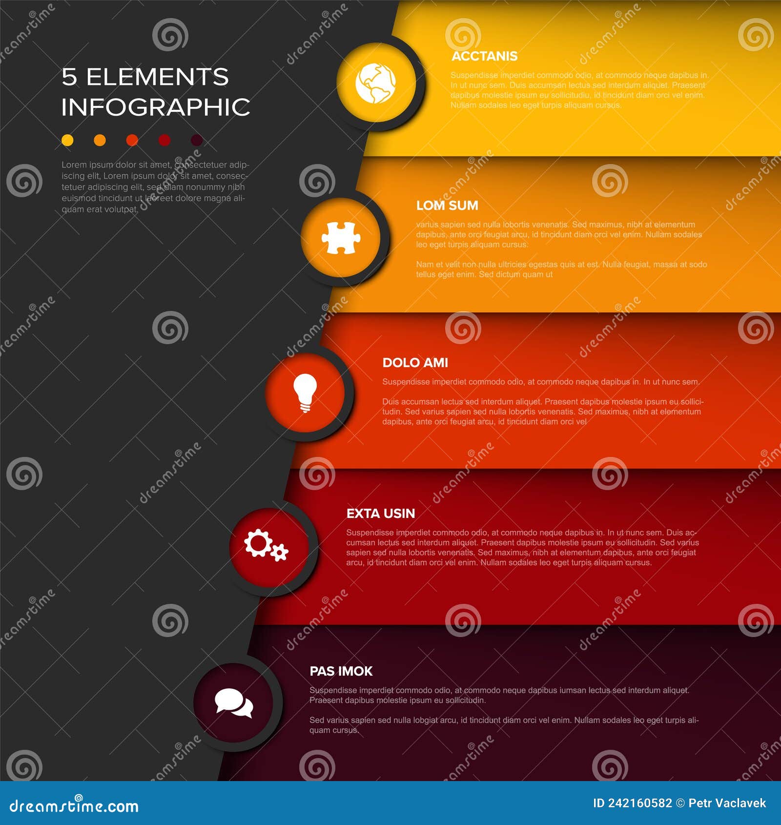 Vector Dark Red Multipurpose Infographic Steps Timeline Template Stock ...