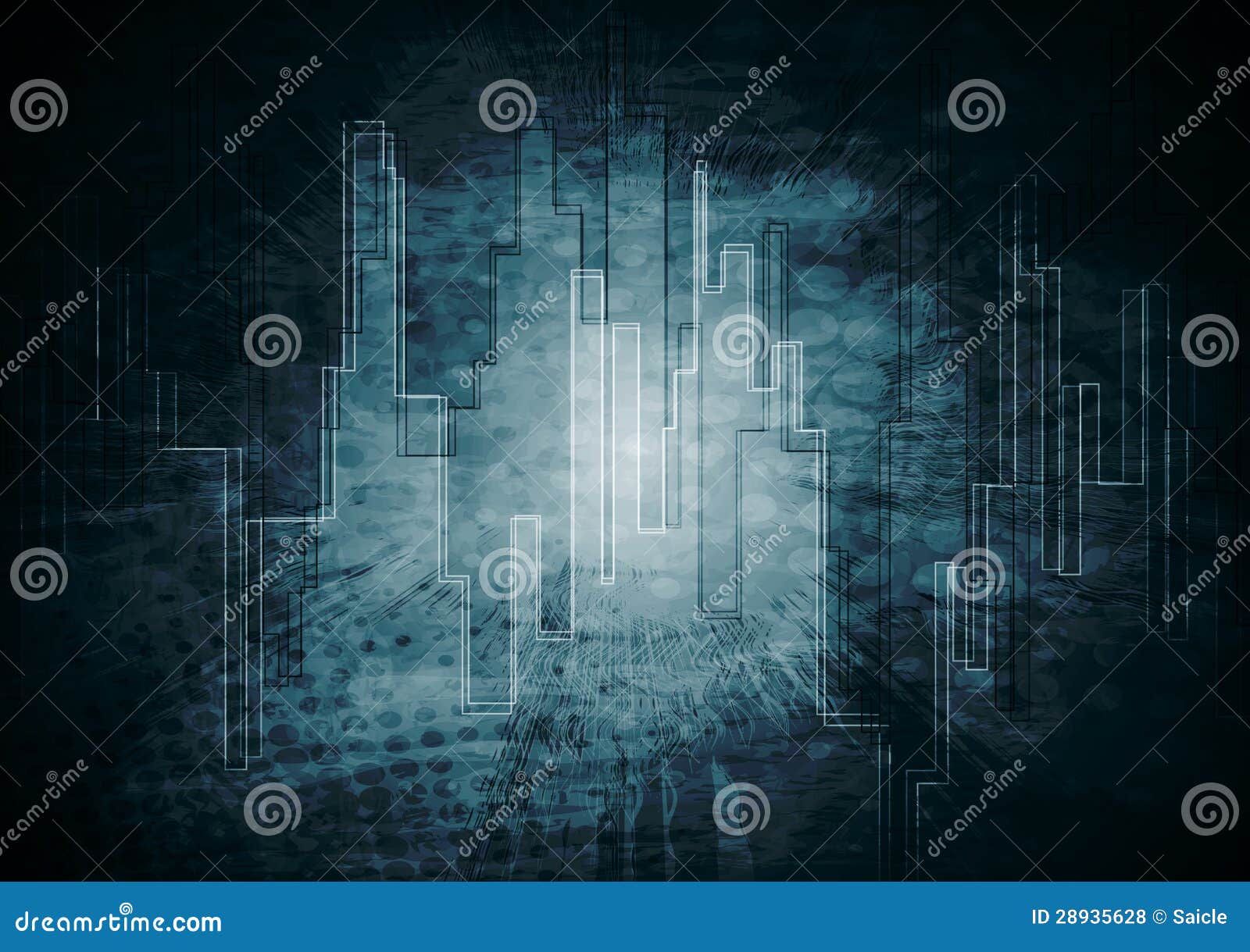 Dark Tech Graphic Drawing Vector Illustration | CartoonDealer.com #62479952