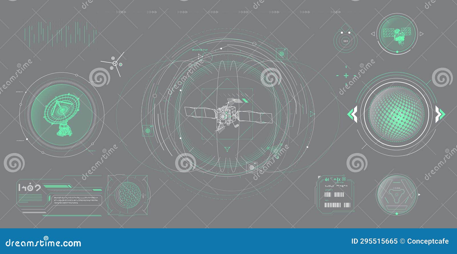 Vector Data Elements for Sci-fi Interface Infographics. Stock Vector ...